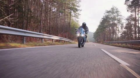 shot of moving motorcycle BMW M 1000 RR ... | Stock Video | Pond5