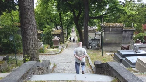 Shot Of Parisian Old Man Wandering in Th... | Stock Video | Pond5
