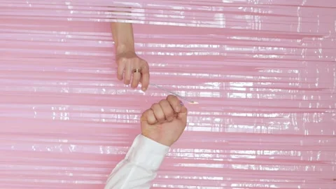 shot of shiny curtain backdrop, pink chr... | Stock Video | Pond5