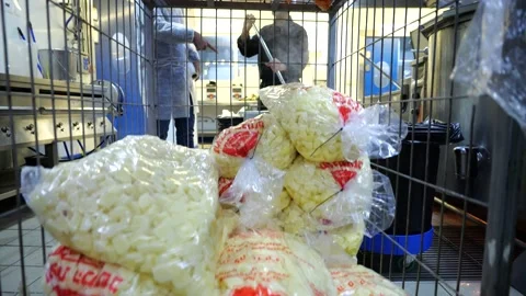 Shot of snack food distribution rack in ... | Stock Video | Pond5