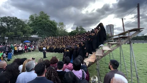 shot of unam graduates in preparation fo... | Stock Video | Pond5