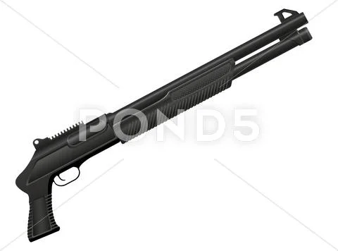 Shotgun vector illustration ~ Clip Art ~ Download #45266731