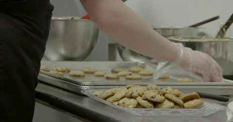 shots of cookies being made in commercia... | Stock Video | Pond5