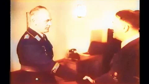 Shots of Hitler shaking hands with an of... | Stock Video | Pond5