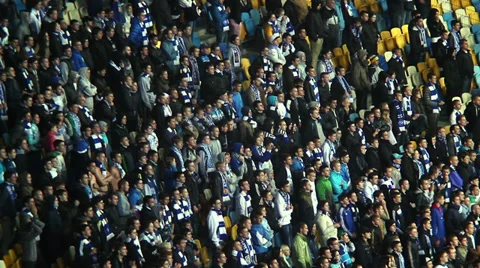 Shouting for football team fans stand, s... | Stock Video | Pond5