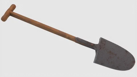 An shovel rotating in a seamless loop on... | Stock Video | Pond5