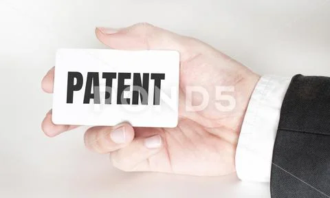 Show wait word on paper shown by business man isolated on white ...