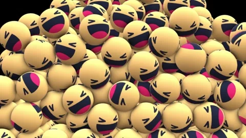 A Shower of Smiles: Laughing Emojis Fall... | Stock Video | Pond5