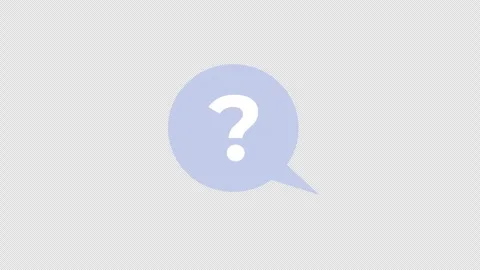 Showing up speech bubble question mark 2... | Stock Video | Pond5