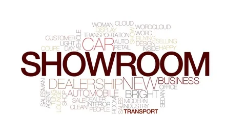Showroom animated word cloud, text desig... | Stock Video | Pond5