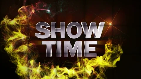 SHOWTIME Text Animation in Particles Rin... | Stock Video | Pond5