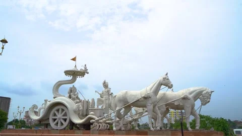 Shri Krishna Sarathi on Arjun's Chariot ... | Stock Video | Pond5