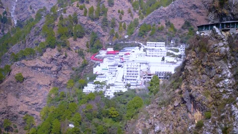 Shri Mata Vaishno Devi Mandir Temple at ... | Stock Video | Pond5
