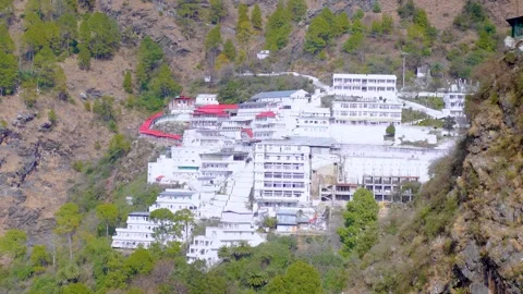 Shri Mata Vaishno Devi Mandir Temple at ... | Stock Video | Pond5