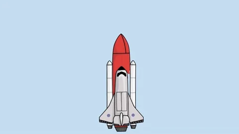 Shuttle, Rocket launcher Sketch and 2d a... | Stock Video | Pond5