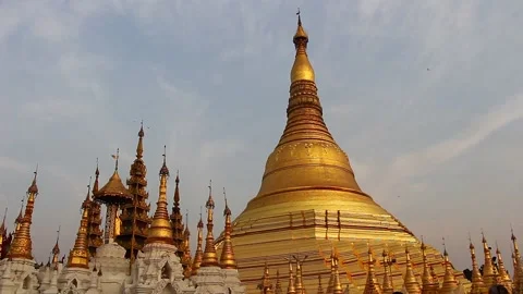 Shwe Mordore Pagoda Buddhist Temple In M... | Stock Video | Pond5