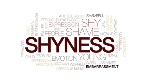 Shyness animated word cloud, text design... | Stock Video | Pond5