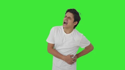 Sick Indian man having back pain Green s... | Stock Video | Pond5