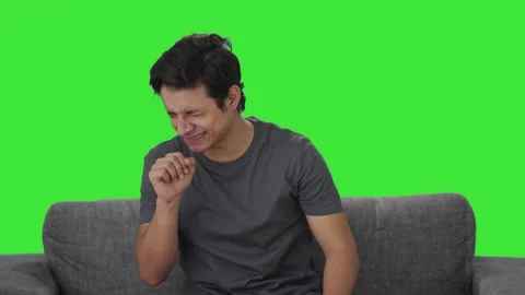 Sick Indian man suffering from cold and ... | Stock Video | Pond5