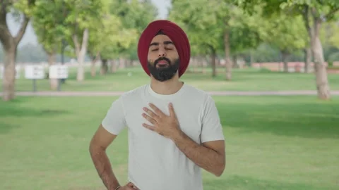 Sick Sikh Indian man suffering from cold... | Stock Video | Pond5
