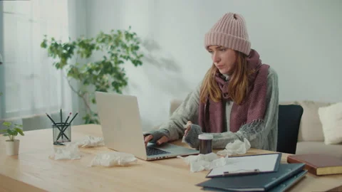 Woman Blowing Nose Stock Video Footage | Royalty Free Woman Blowing ...