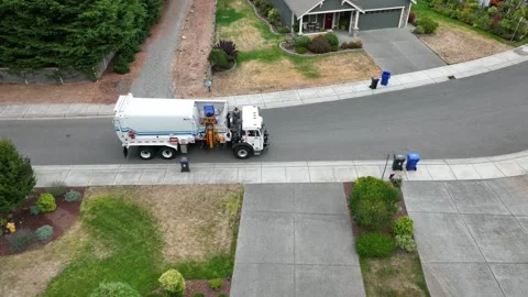 Side aerial view of a dump truck loading... | Stock Video | Pond5