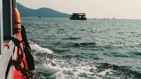 Side of boat sailing on tropical sea wit... | Stock Video | Pond5