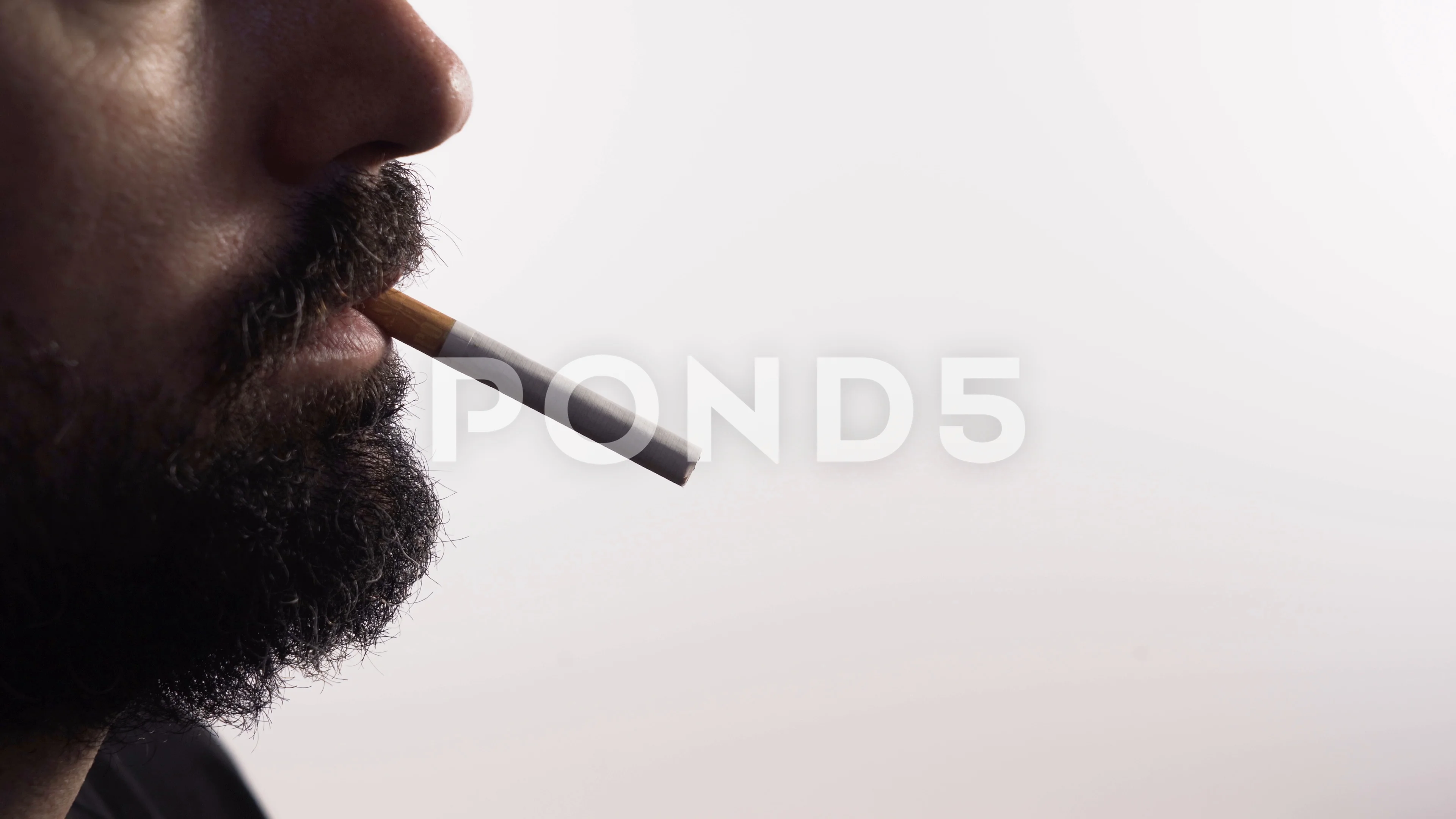 Lighting A Cigarette Side View