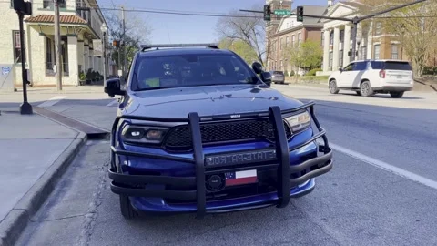 Side pan Georgia State Patrol police SUV... | Stock Video | Pond5