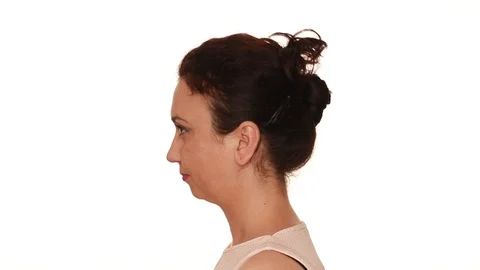 Side Profile Face of Happy Business Woma... | Stock Video | Pond5