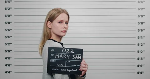 Side profile mugshot of young woman turn... | Stock Video | Pond5