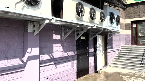 Side view of air conditioning system ins... | Stock Video | Pond5