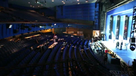 Side view of auditorium with various equ... | Stock Video | Pond5