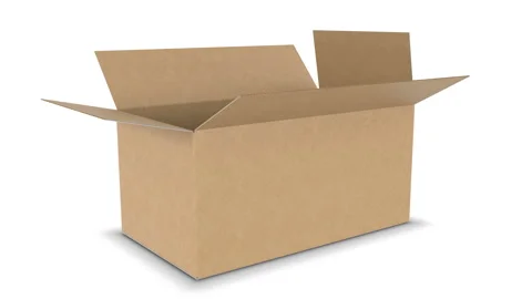 Side View of Beautiful Cardboard Box Ope... | Stock Video | Pond5