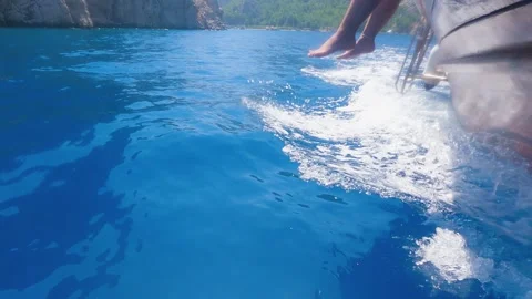 Side view from below of barefoot women's... | Stock Video | Pond5