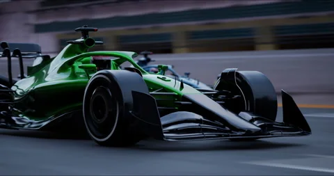 Side View of the Blue Racing Car Driving... | Stock Video | Pond5