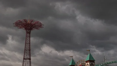 Side View Brooklyn Cyclone from the Rieg... | Stock Video | Pond5