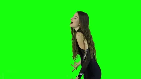 Side view of a charming female model act... | Stock Video | Pond5