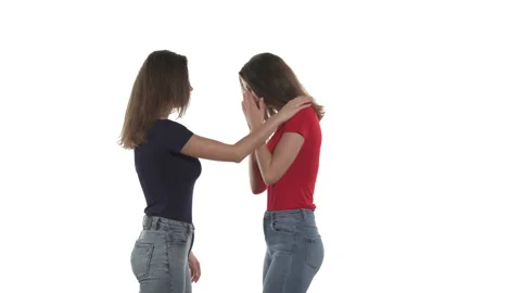 Side view of crying Caucasian woman and ... | Stock Video | Pond5