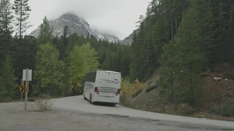Side view of the curve of the road, with... | Stock Video | Pond5