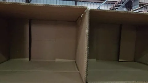Side view of empty corrugate product box... | Stock Video | Pond5