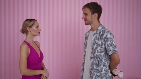 Side view excited Barbie clapping as Ken... | Stock Video | Pond5