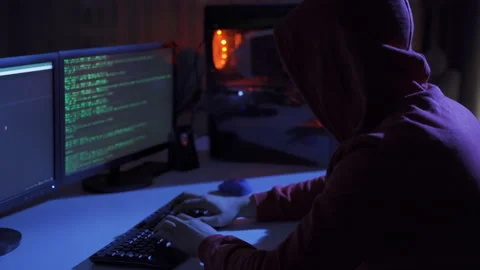 Computer Hacker Green Screen Stock Video Footage | Royalty Free ...