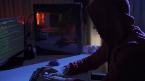 Computer Hacker Green Screen Stock Video Footage | Royalty Free ...