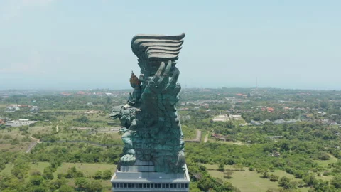 Side view of huge copper statue in Bali,... | Stock Video | Pond5