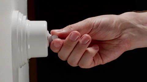 SIDE VIEW: Human Hand Switches On A Togg... | Stock Video | Pond5