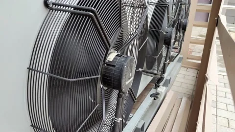 Side view industrial air conditioner out... | Stock Video | Pond5