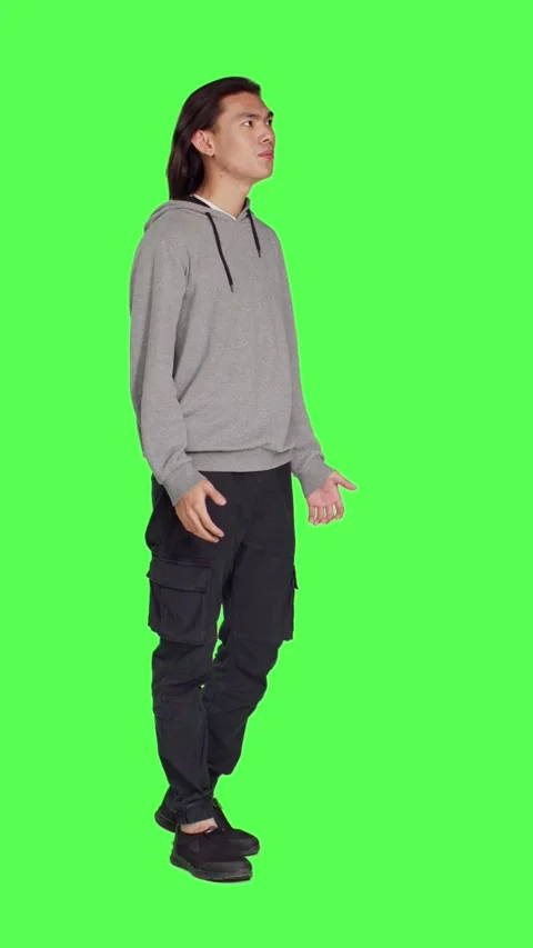 Side view of male model having shocked r... | Stock Video | Pond5
