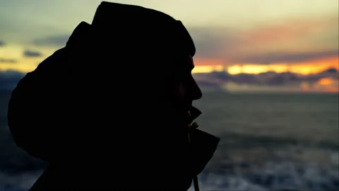 Man Looking Over Horizon Stock Video Footage | Royalty Free Man Looking ...