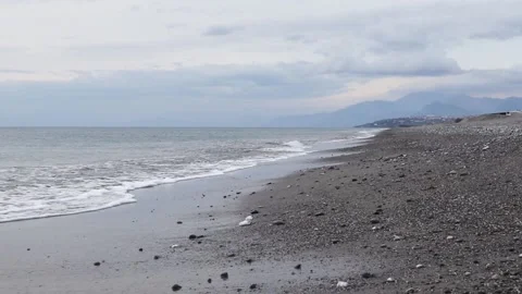 Side View of Ocean Waves Crashing on the... | Stock Video | Pond5
